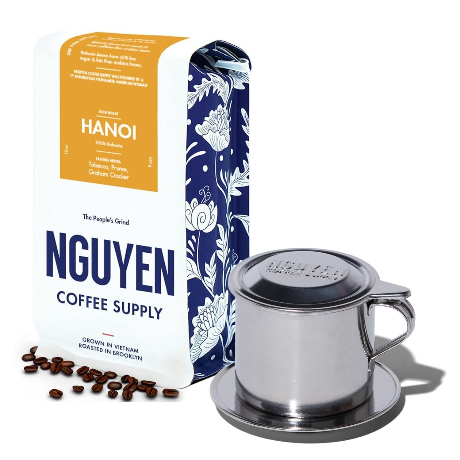 Amazon.com : Nguyen Coffee Supply - Hanoi Robusta Coffee and 12oz Phin ...