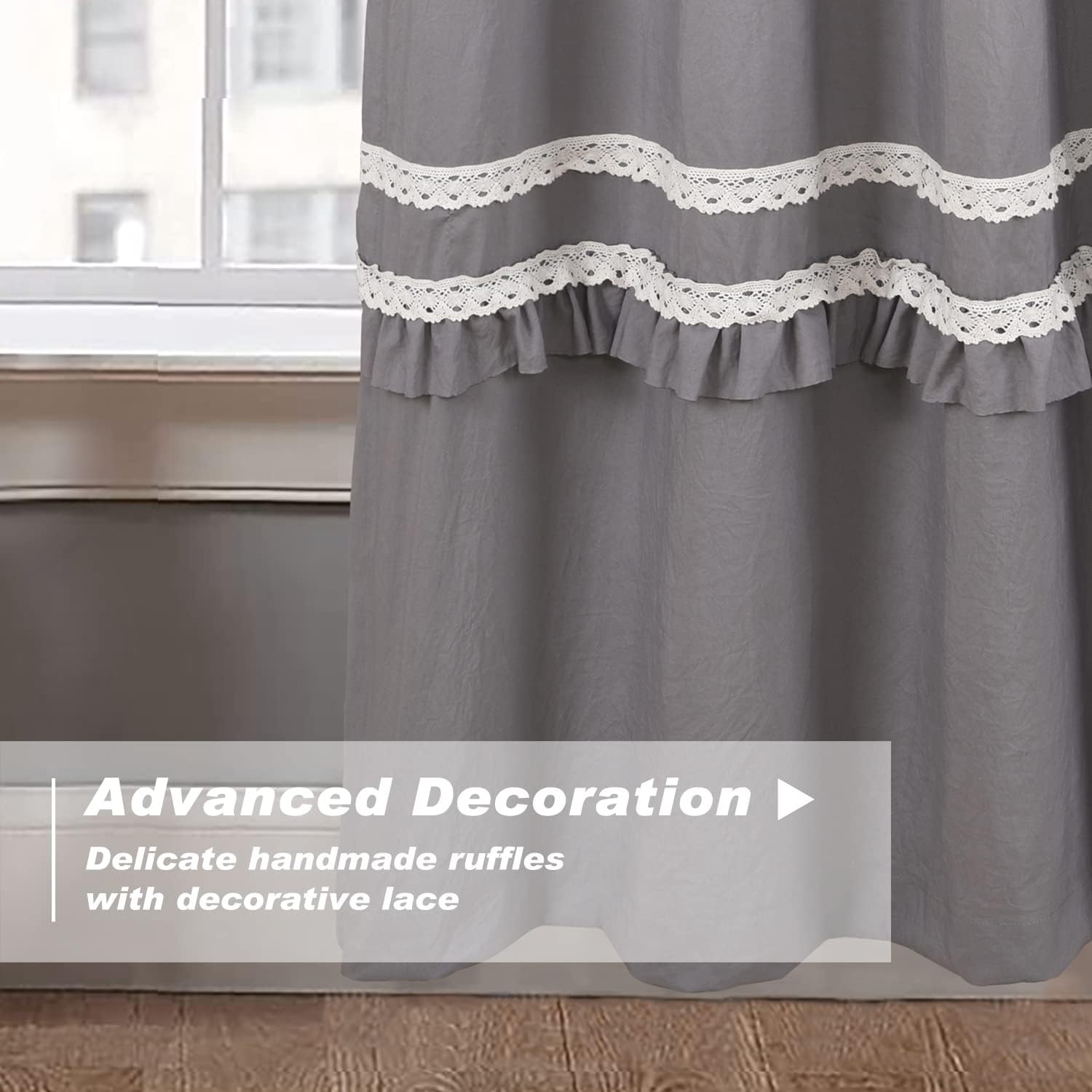 Buy Forest Dance Farmhouse Window Curtains with 100% Blackout Liner ...