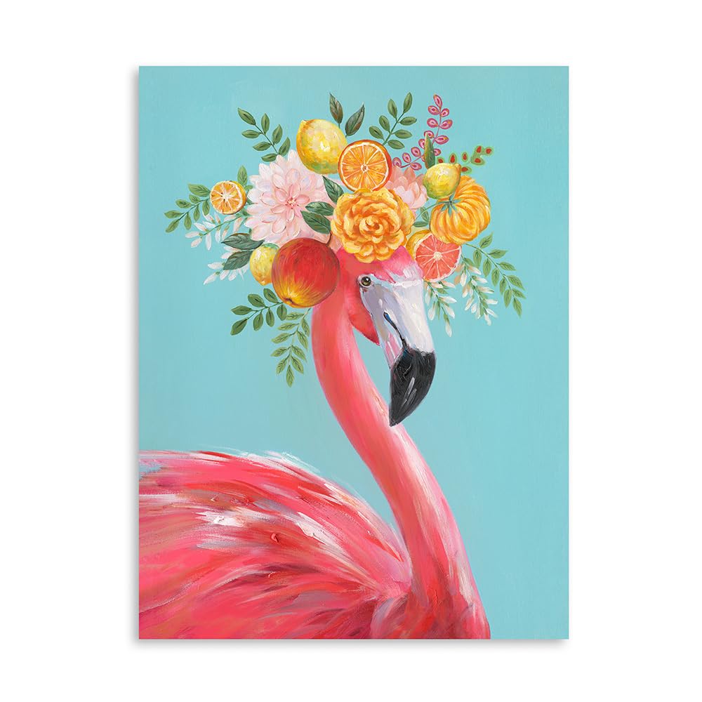 Amazon.com: Yidepot Colorful Flamingo Canvas Wall Art - Vibrant Bird ...