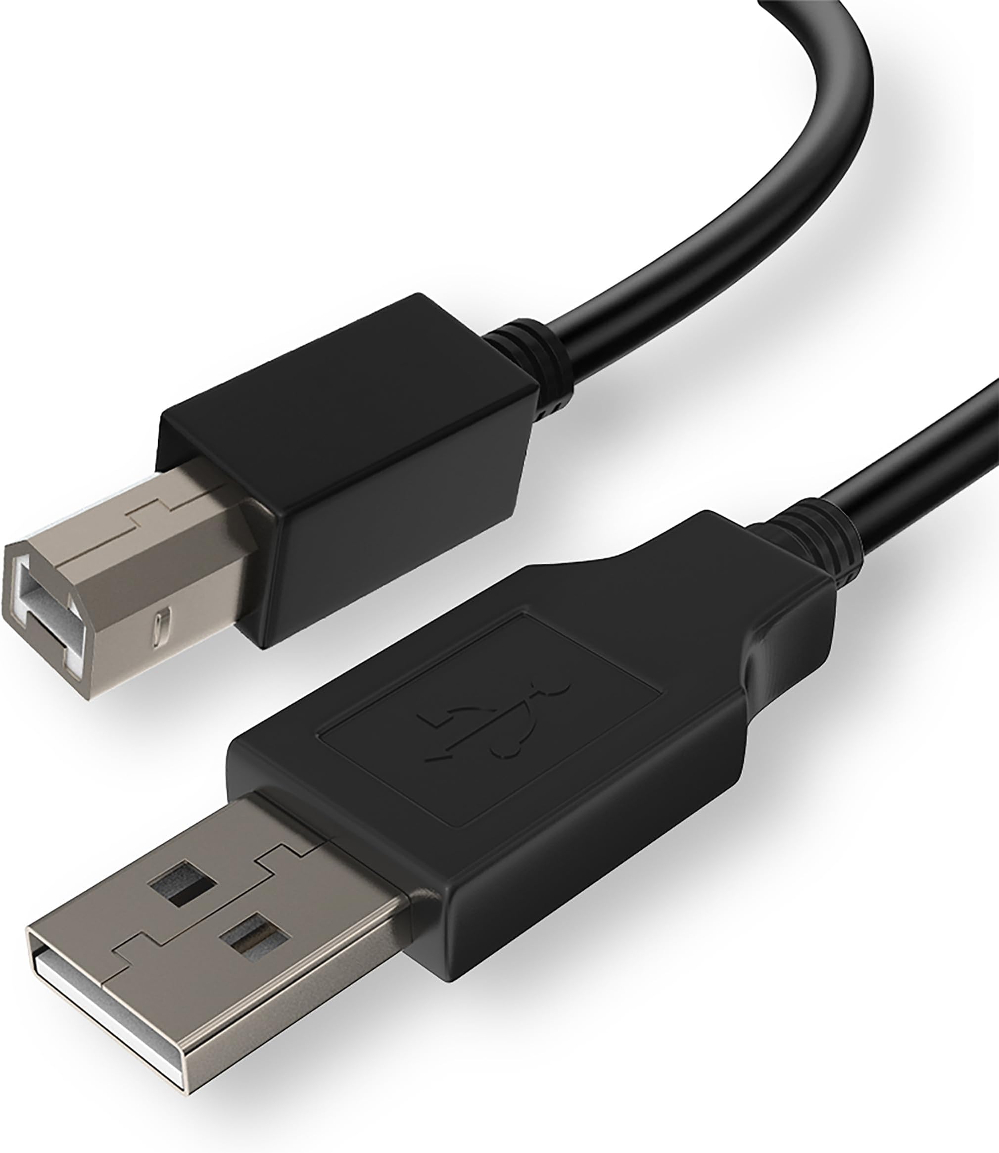 C2G 2M USB Printer Cable, USB 2.0 A to B Lead. Compatible with printers ...