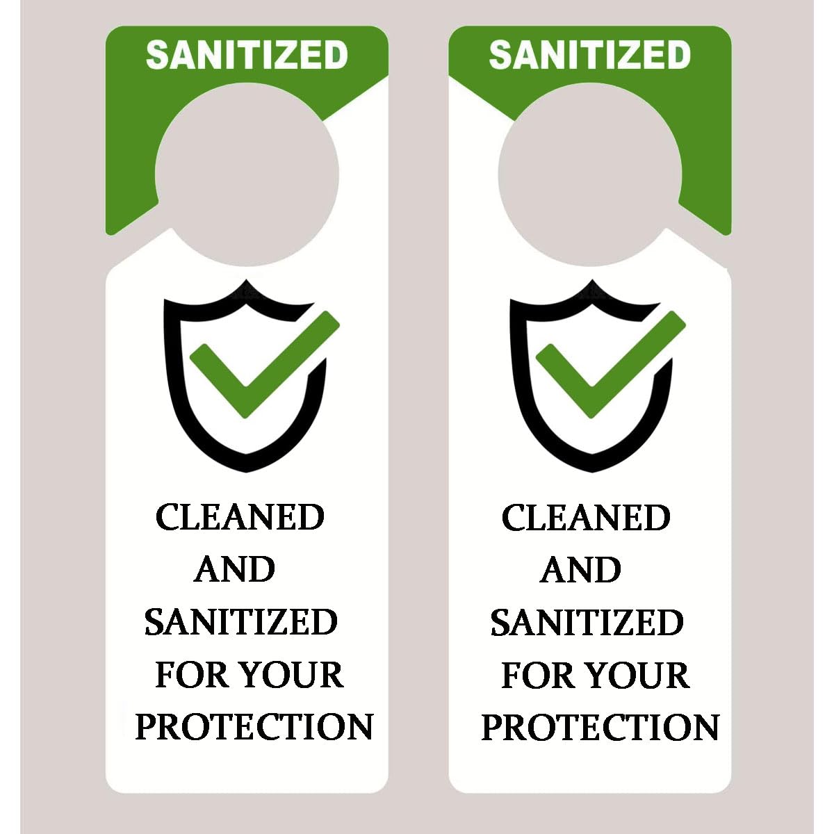 Amazon.com : Sanitized and Cleaned Door Hang Tags,3.5×9.5 Inch Clean ...