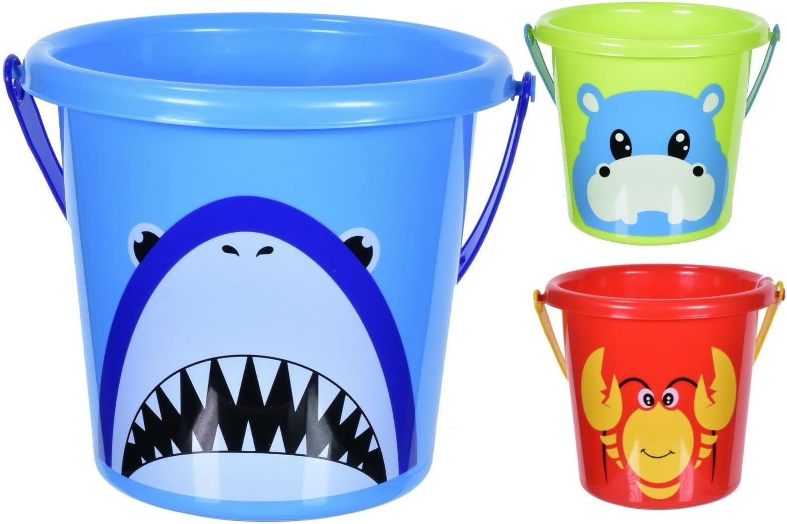 Toyrific Set Of 10 Mixed Colour Beach Buckets Wholesale Bulk Buy ...