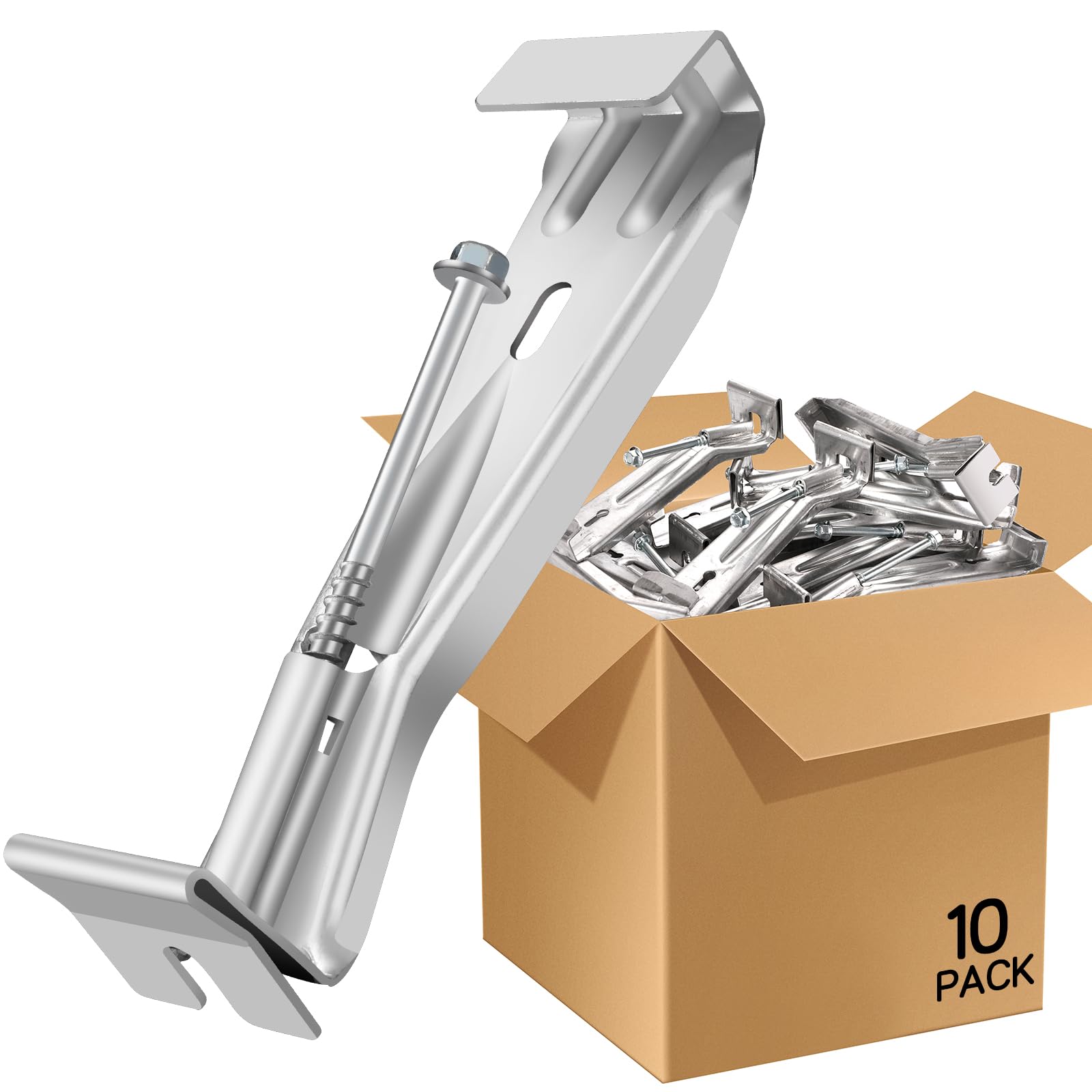 5 Inch Gutter Hangers, Hidden Aluminum Gutter Brackets with Assembled ...