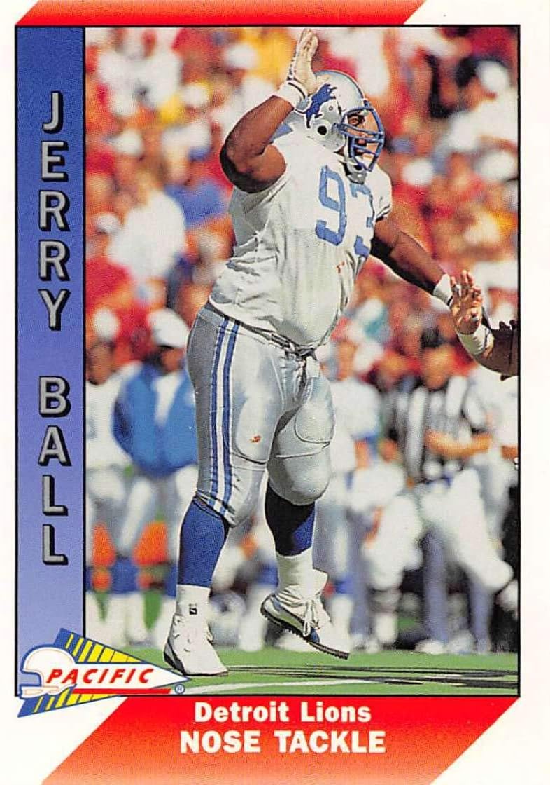 Amazon.com: 1991 Pacific Football #130 Jerry Ball Detroit Lions ...
