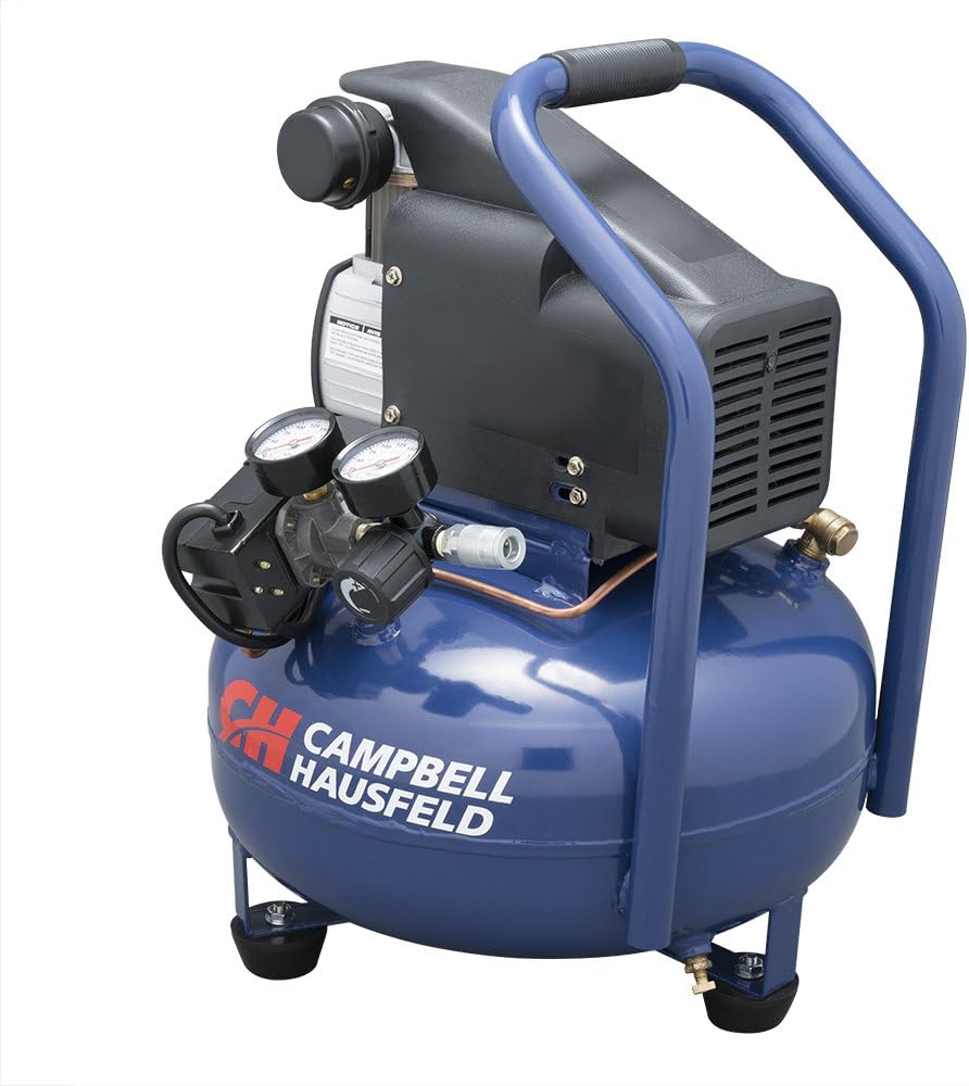 Campbell Hausfeld Air Compressor, Electric 6-Gallon Pancake Oilless 2 ...