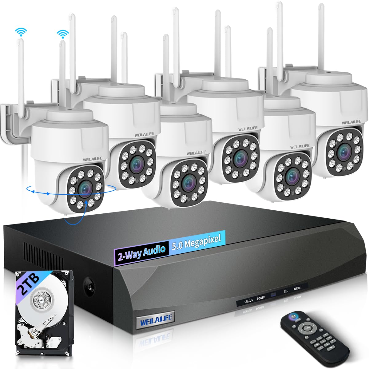 Amazon.com : 【Auto Tracking & 2-Way Audio】 Outdoor Wireless Security ...