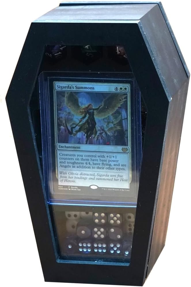 Amazon.com: KIMOLO Card Deck Box with Dice Tray, 3D Printed Glass ...