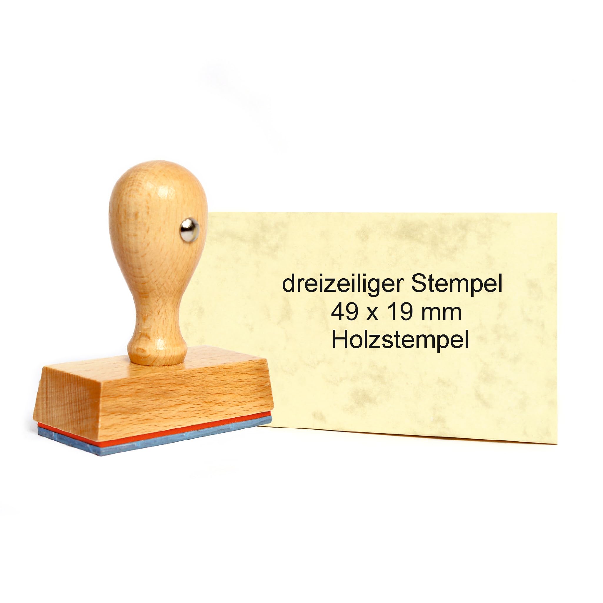 Dekolando Holzstempel Stempel personalisiert 1zeilig bis 6zeilig ...