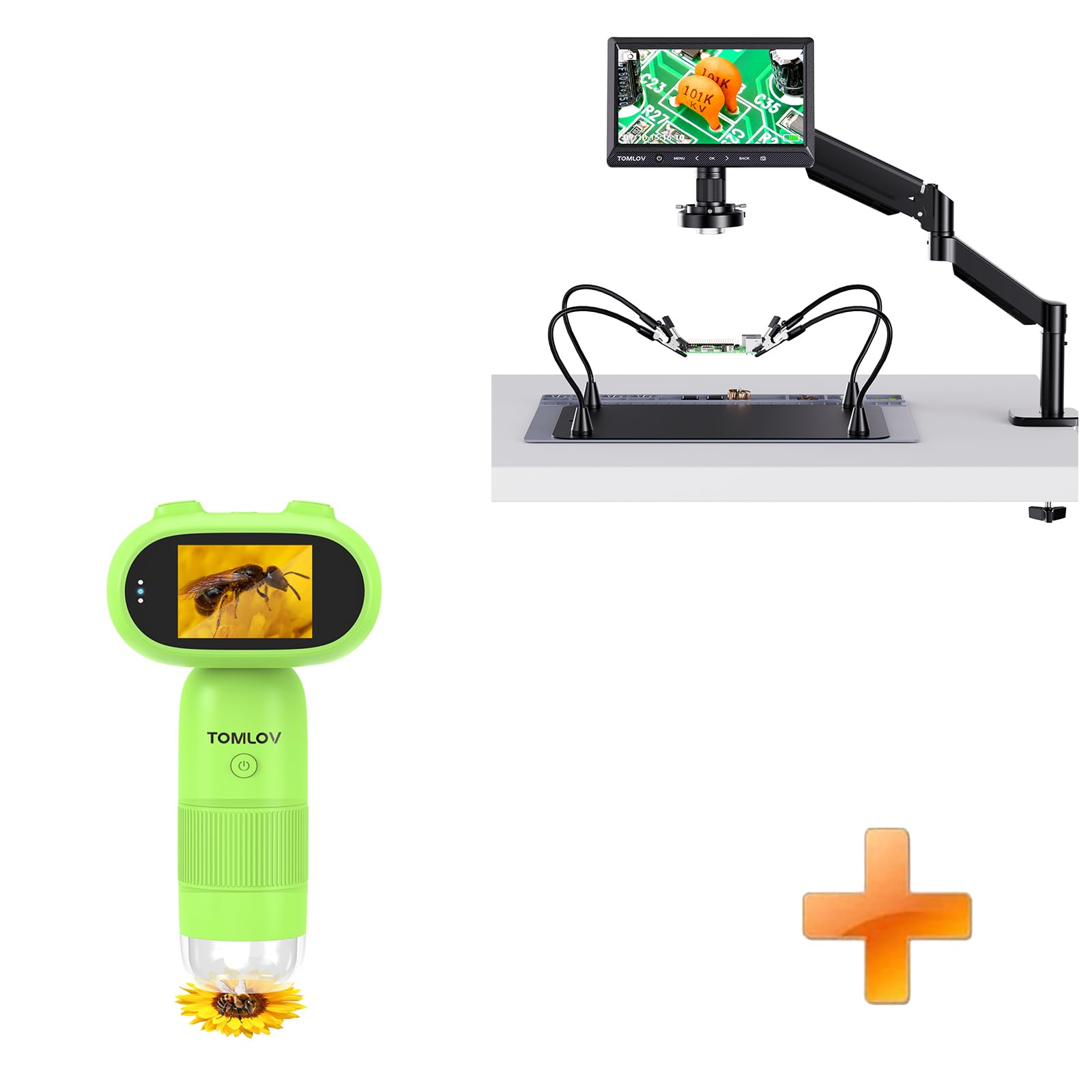 Amazon.com: TOMLOV DM702 Flex-S 10.1" Digital Microscope with Soldering ...