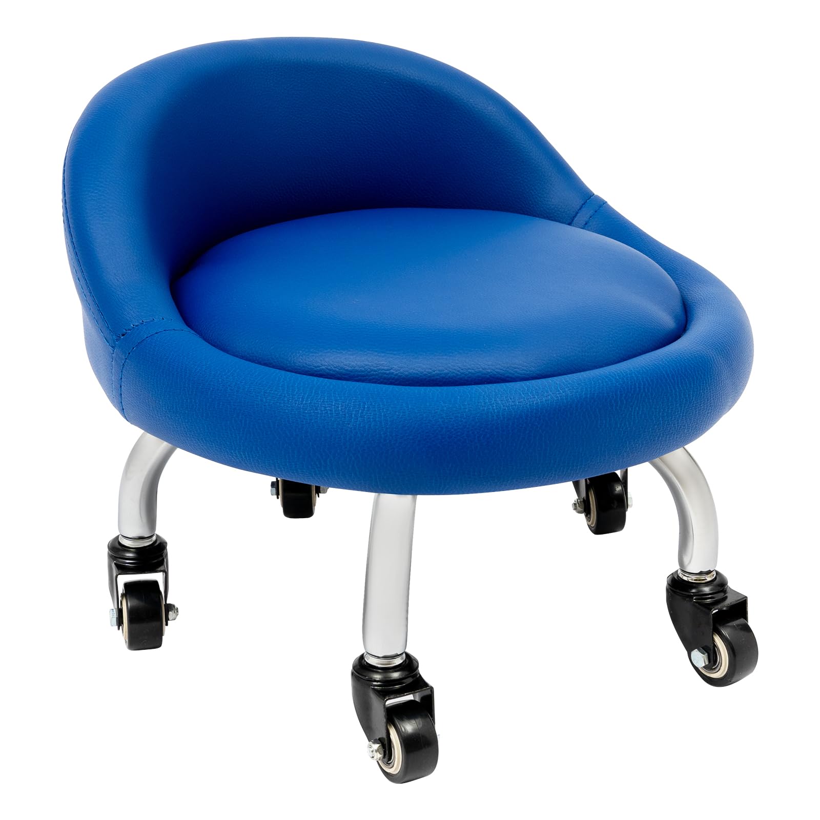 Amazon.com: FFanhia Low Rolling Stool with Backrest Low Height Rolling ...