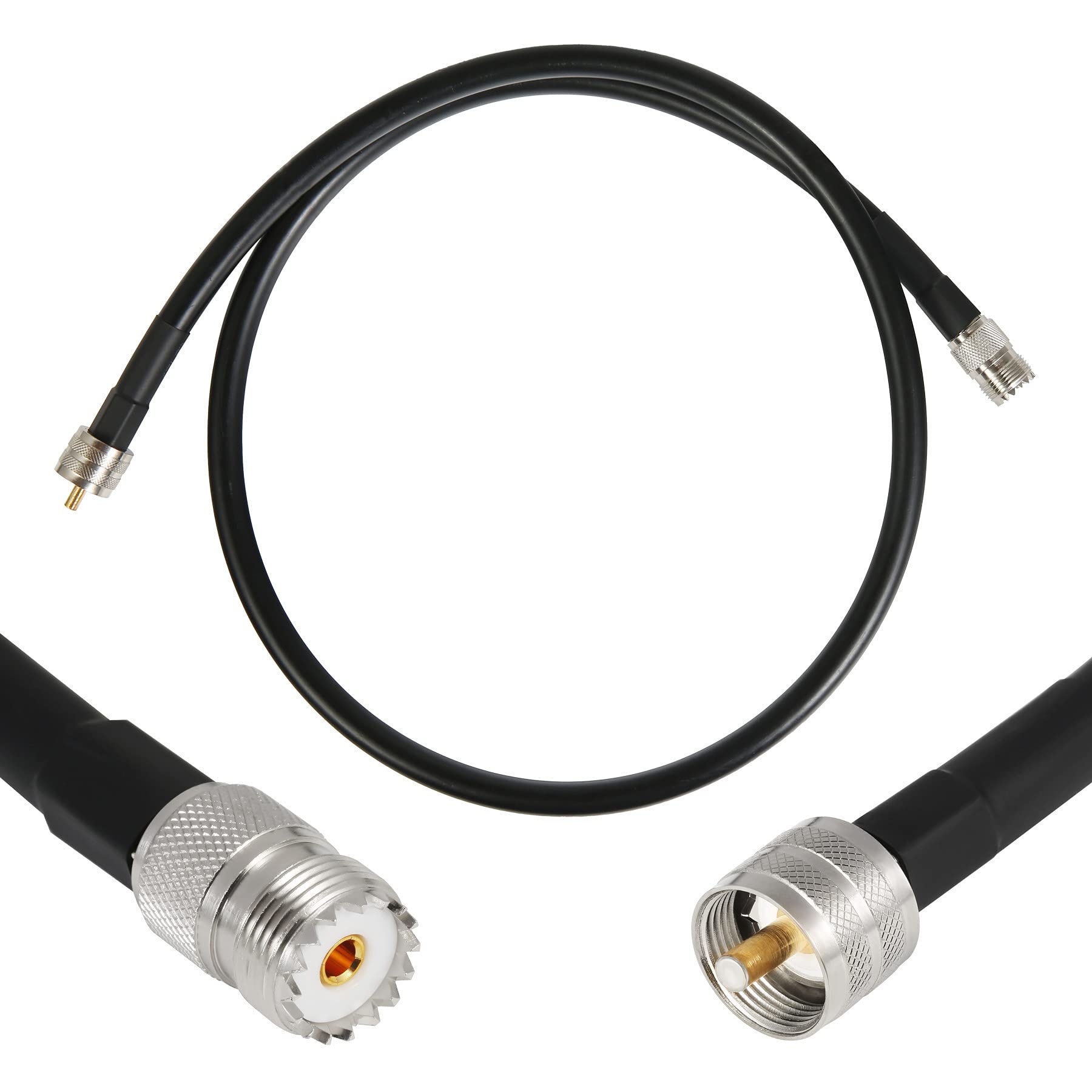 Amazon.com: WIZACE 3 ft PL259 to SO239 S-MR400 Extension Cable (50 Ohm ...