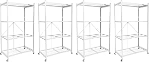 Amazon.com: Origami 4-Pack R5 Storage Rack, 4-Tier Heavy-Duty Foldable ...