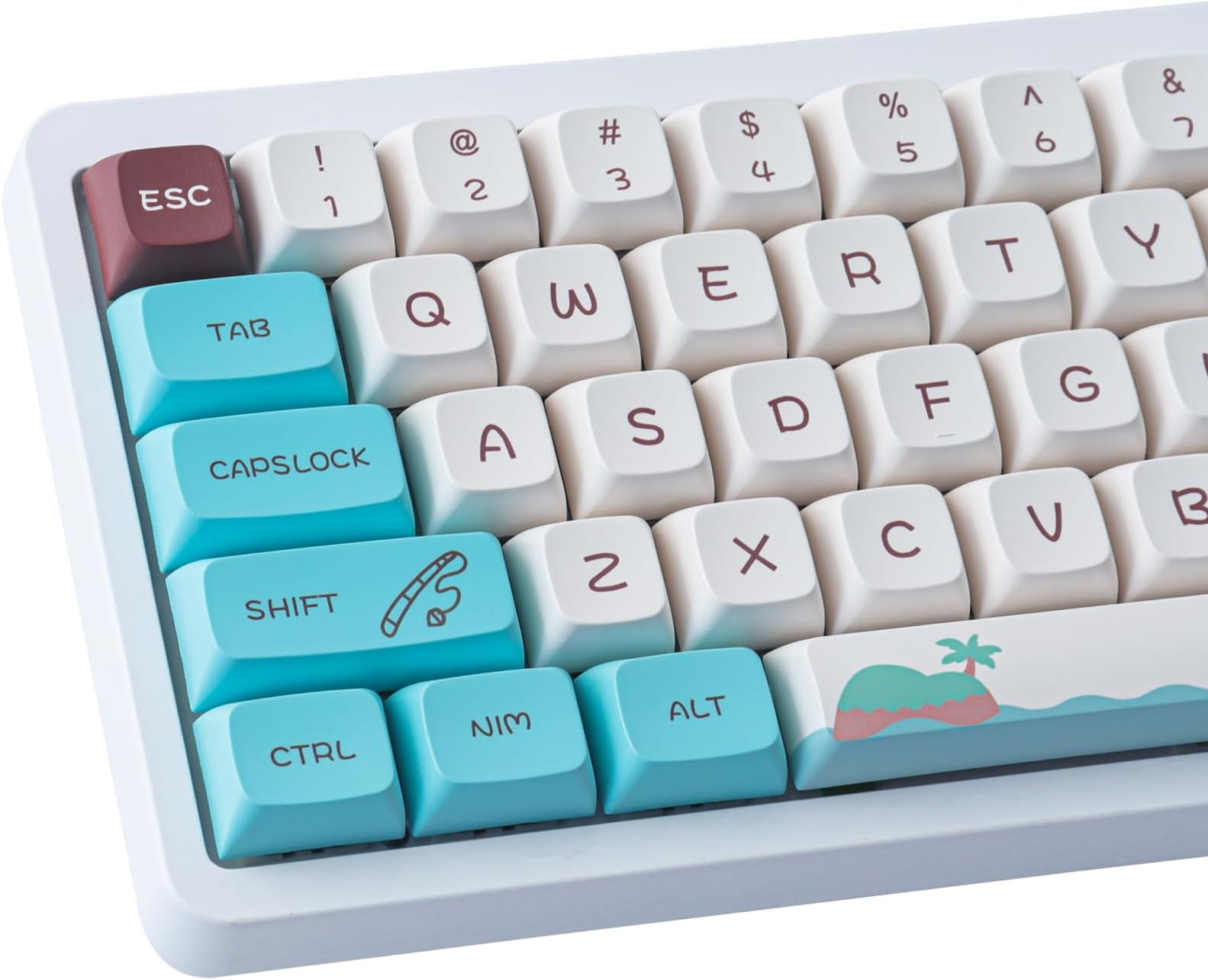 Amazon.com: YUNZII Snow Dye Sub PBT Keycaps,149 Full Keys Dye ...