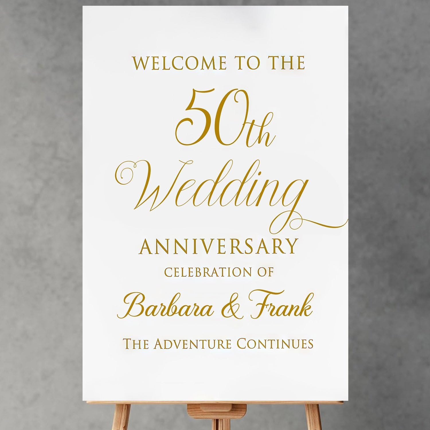 Amazon.com: Gold Anniversary Sign, Celebration Sign, 50th Anniversary ...