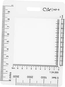 Amazon.com: Pocket Grid Maptool Degrees Portable Measuring Tool Clear ...