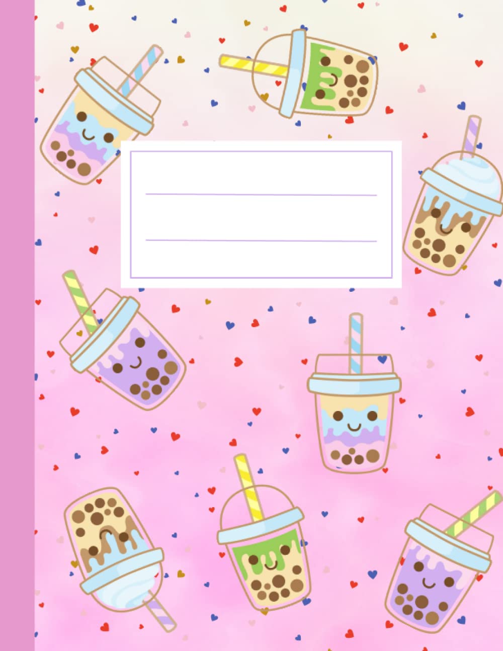 Amazon.com: Boba Milk Tea Composition Notebook Wide Ruled: A Unique ...