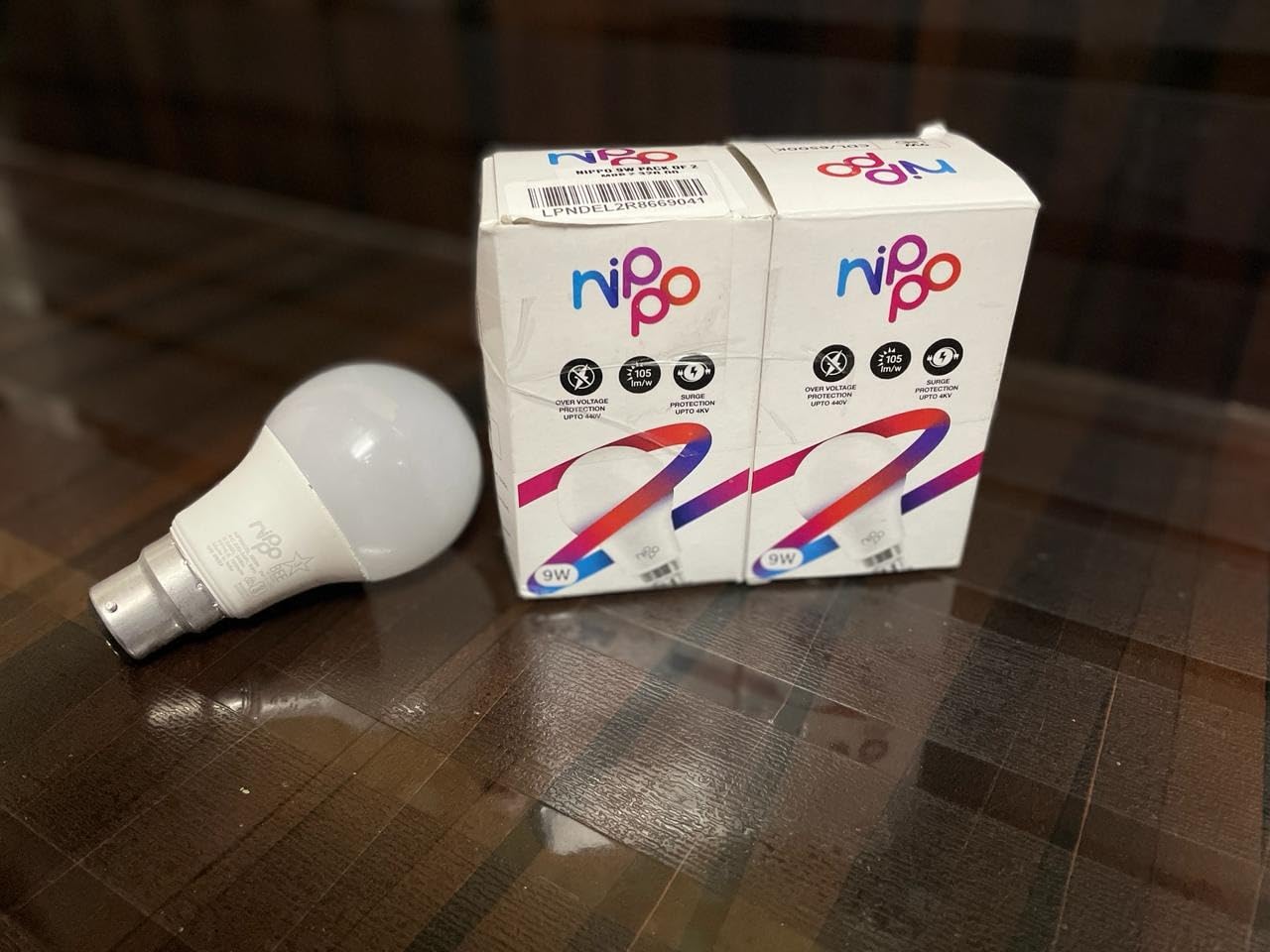 Buy NIPPO 9W LED Bulb (2 Pack) Base 22, Cool Day Light, 1 Year Warranty ...