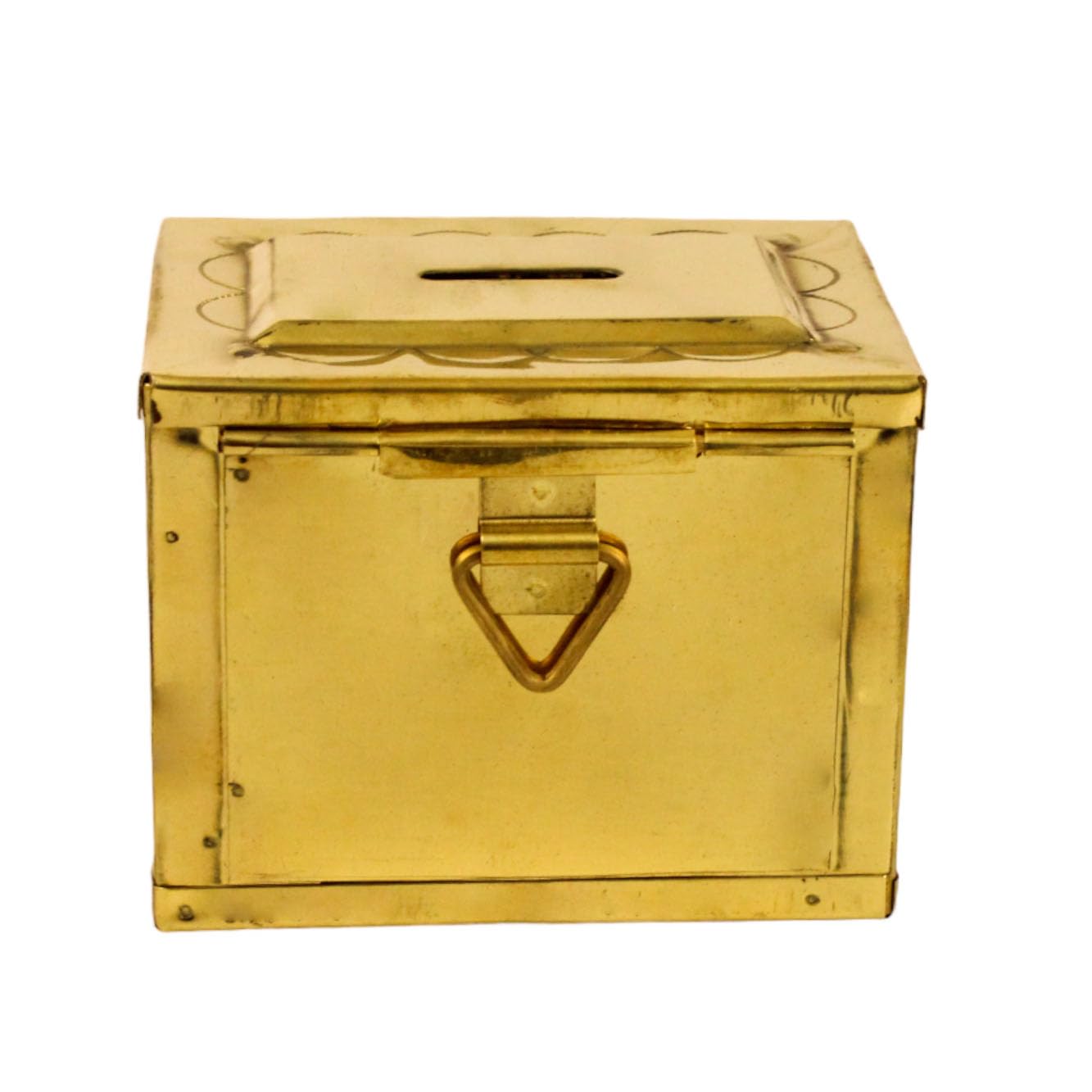 Putrika Traditional Handicrafted Brass Money Box | Brass Hundial | Coin ...