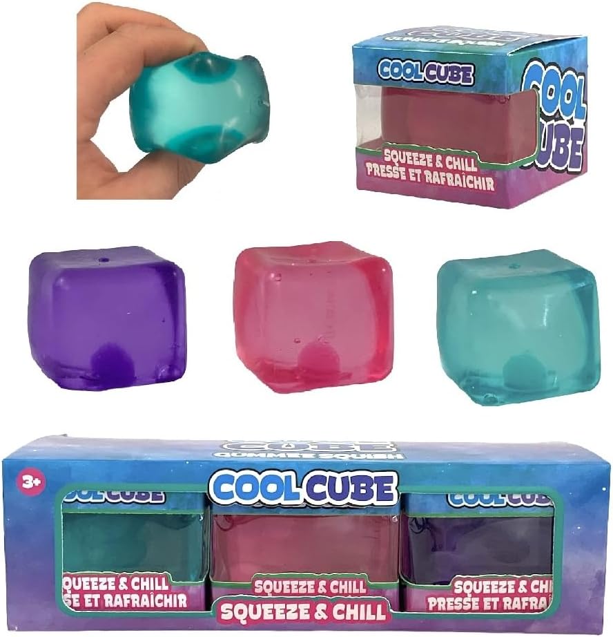 Amazon.com: Hapros 3 Pack Cool Cube Sugar Ball Stress Balls - Colorful ...