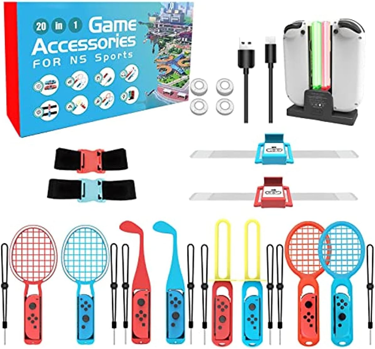 20-IN-1 Switch Sports Accessories Bundle Compatible with Nintendo ...