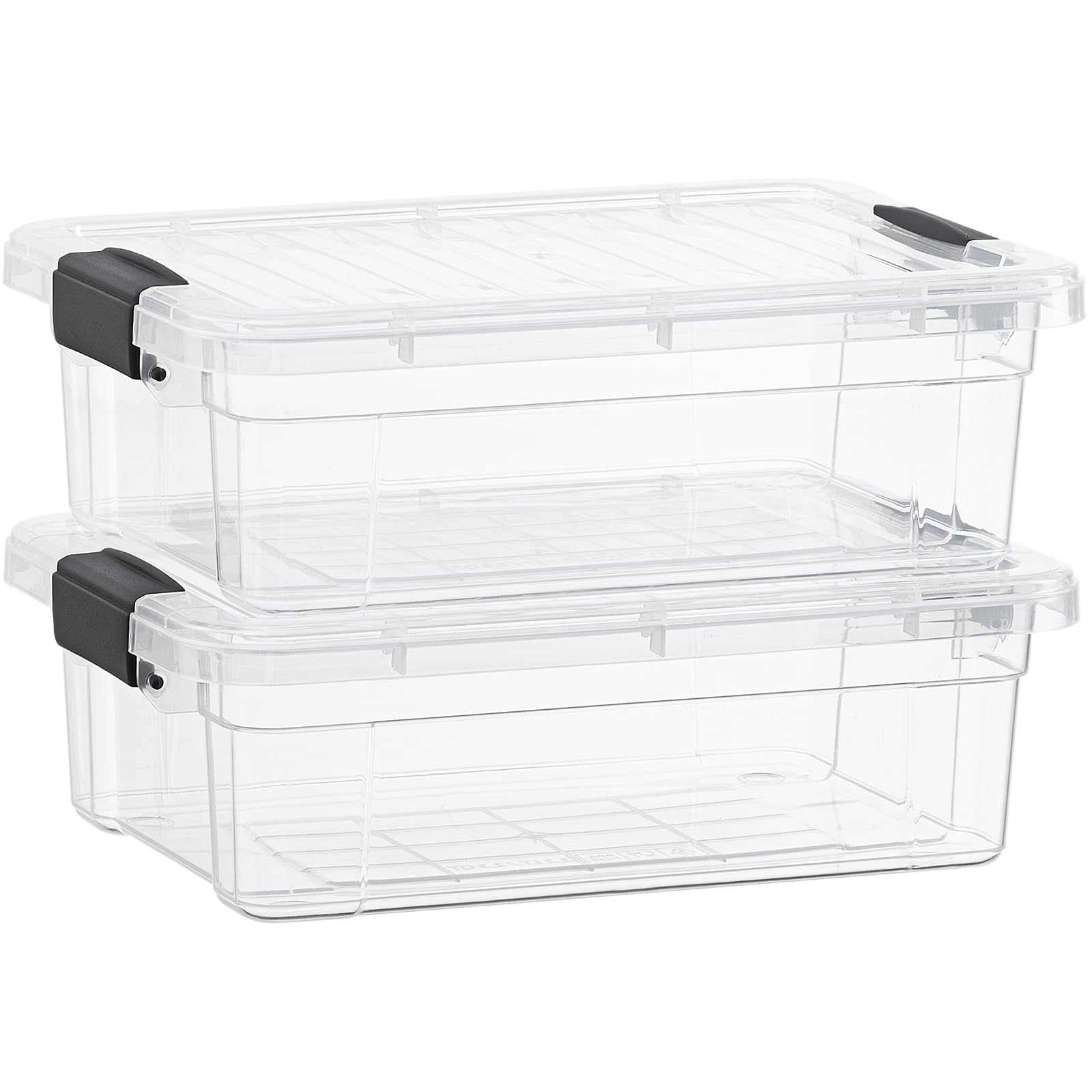 Amazon.com - Superio Clear Storage Boxes with Lids, 7 Quart Plastic ...