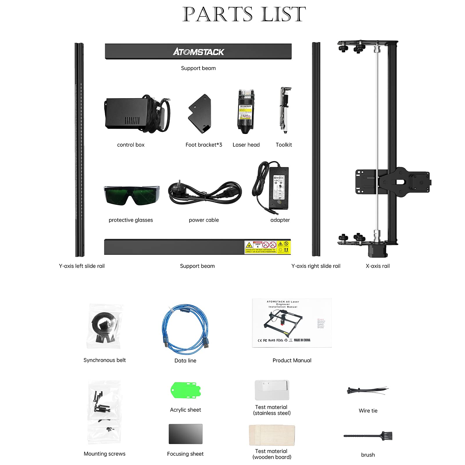 ATOMSTACK A5 Laser Engraver, Laser Engraving Machine, 4.5W-5W Output ...