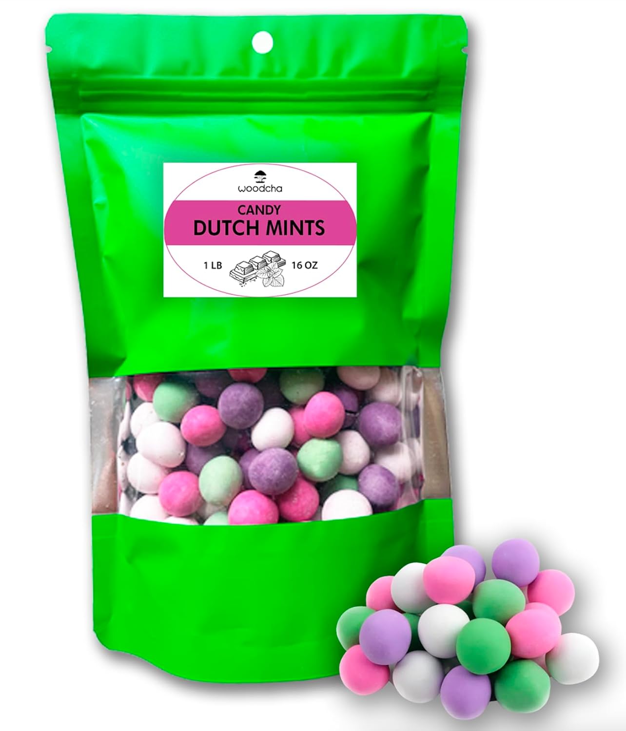 Amazon.com : WOODCHA Dutch Mints Candy, Chocolate Covered Mint, Holland ...