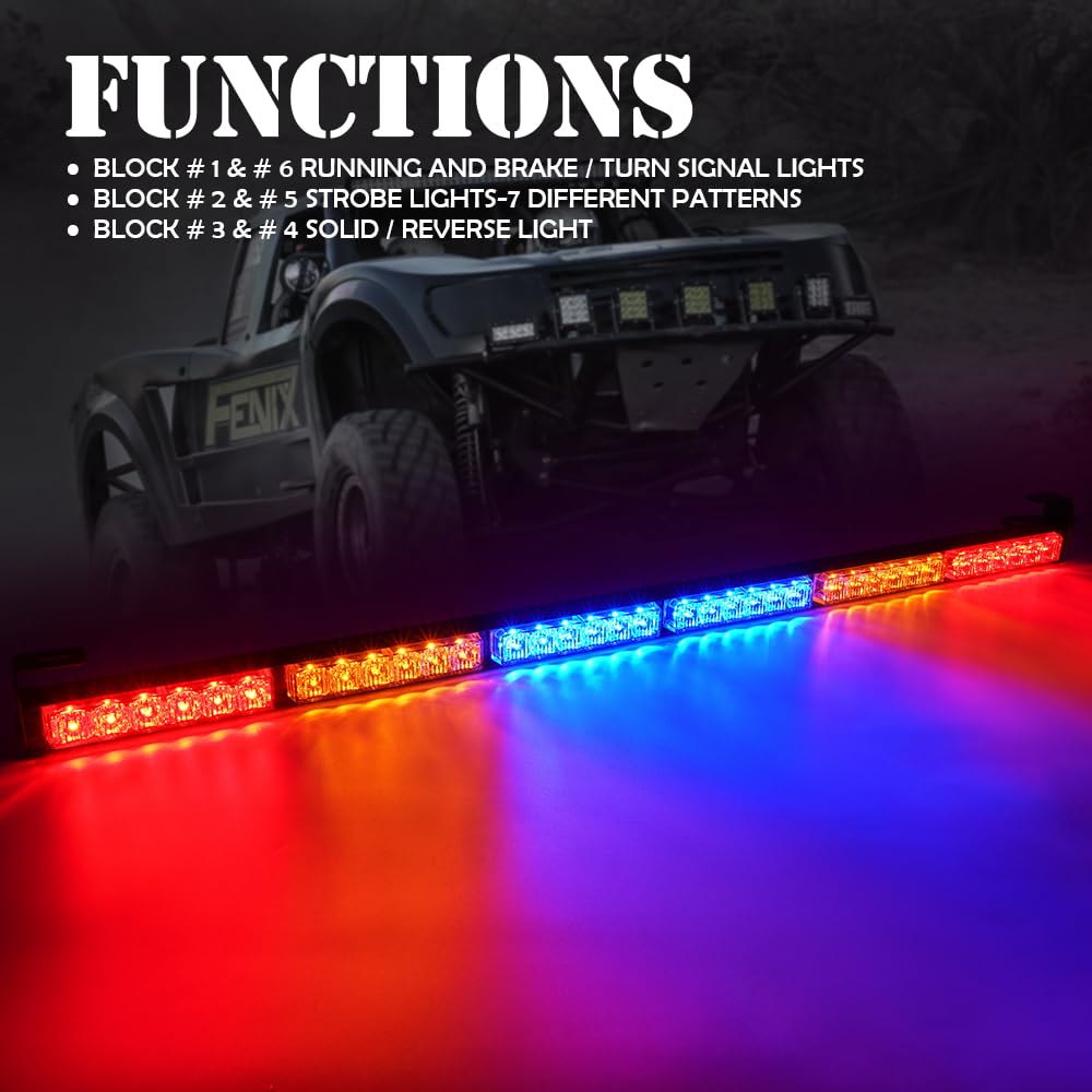 Snapklik.com : Xprite 36" Rear LED Chase Light Bars, All In One w ...