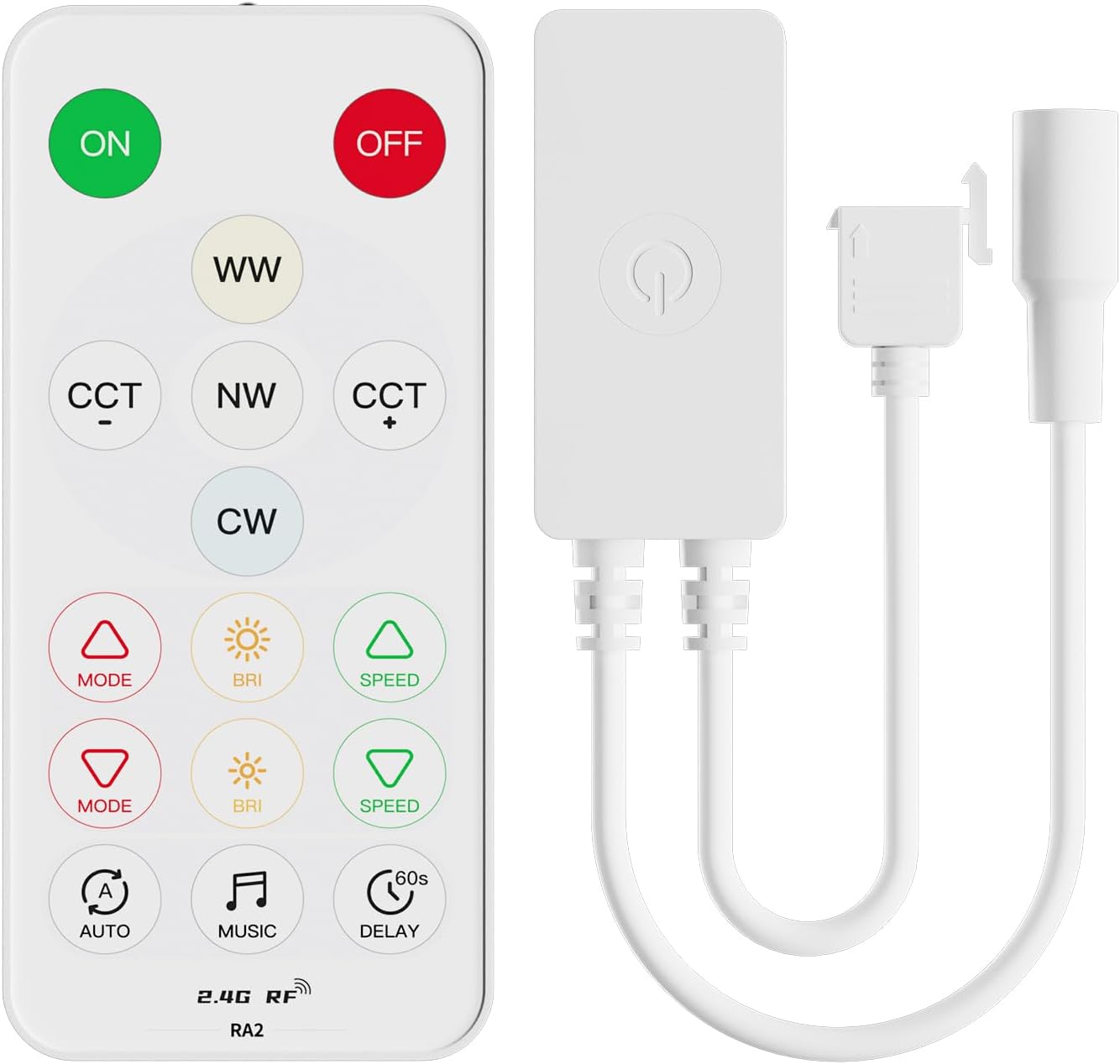 PAUTIX Intelligent Bluetooth Kontroller RF Ferndimmer für CCT COB LED Streifen, iOS/Andriod-App ...