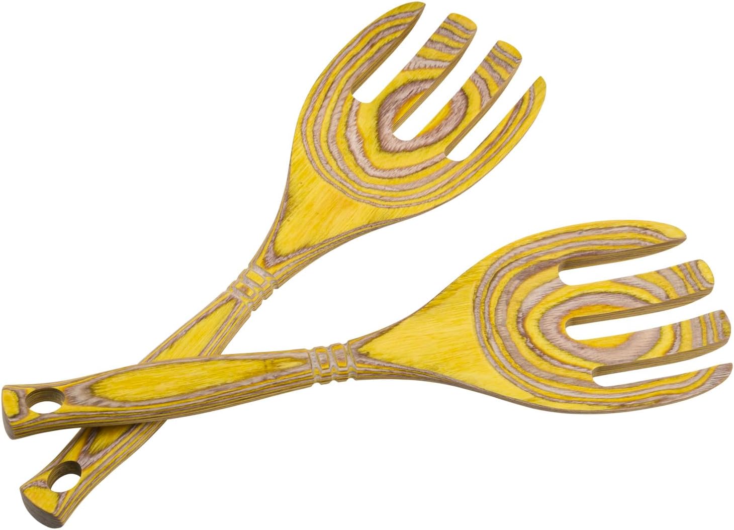 Amazon.com: Island Bamboo Pakkawood 12-Inch Salad Claws, Lemon : Home ...