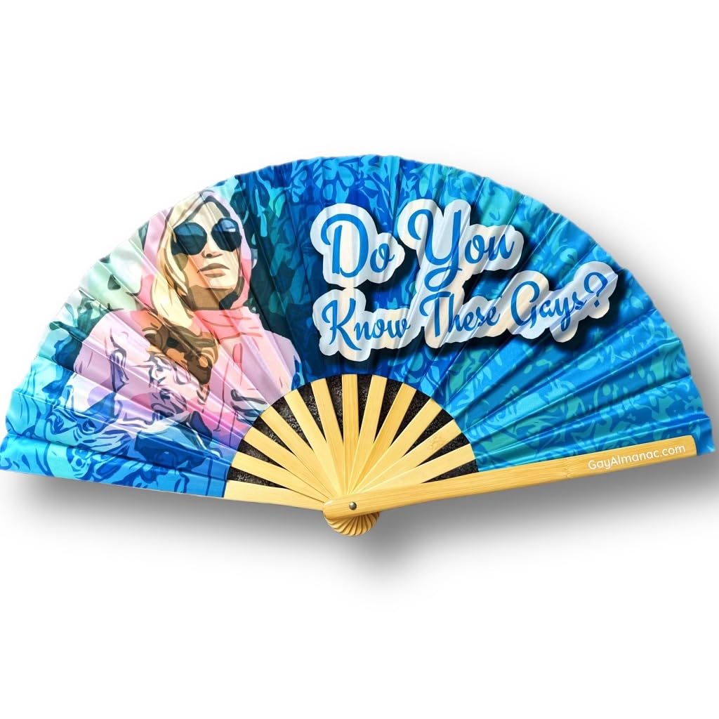 Amazon.com: Gay Pride Large Folding Fans, Bamboo Fan 13" with UV ...