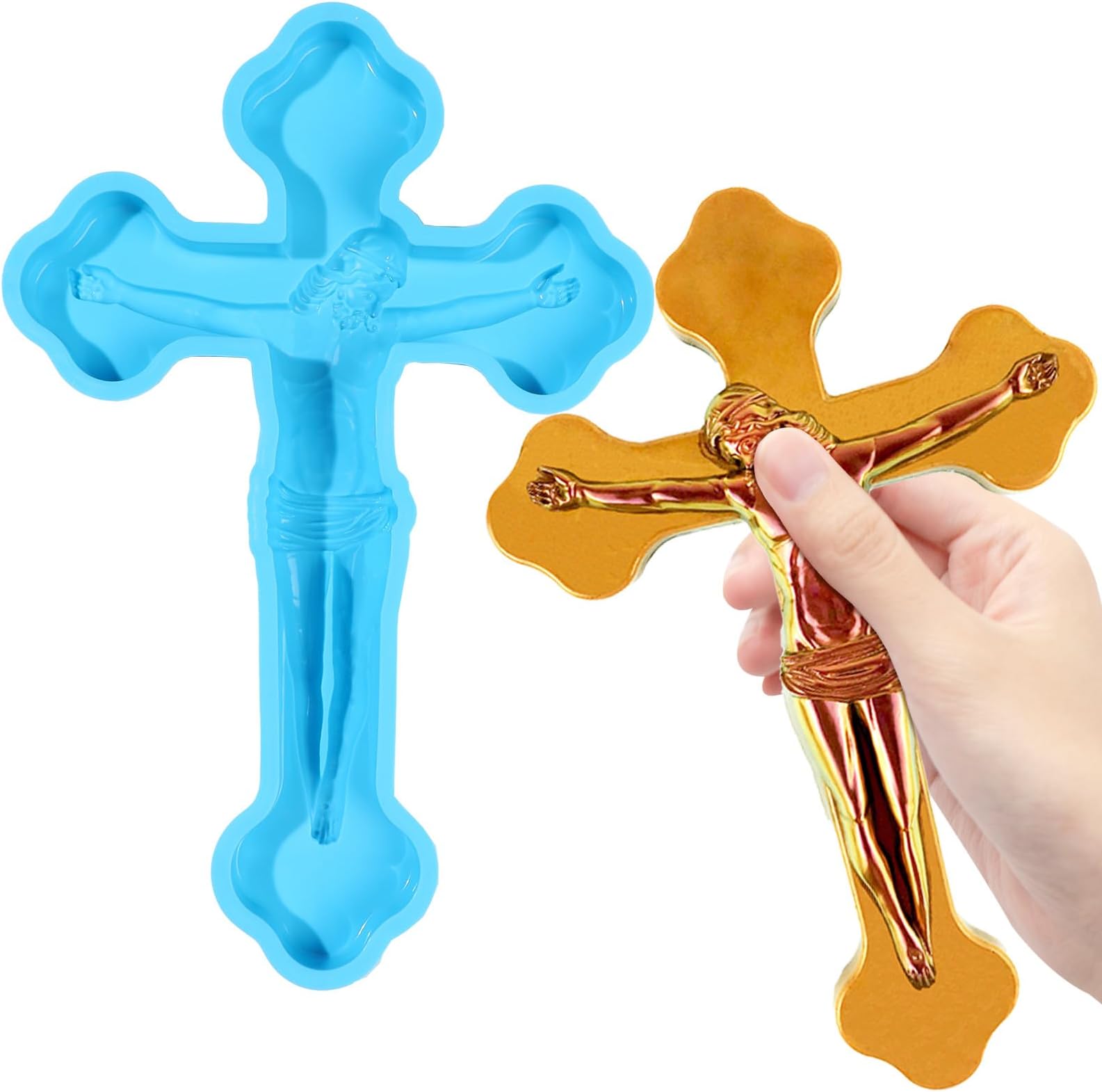 Amazon.com: 12 inch Decorative Cross Plastic Craft Mold use with ...