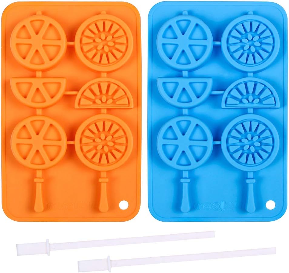 Amazon.com: Webake Ice Cube Trays Silicone Fruit Molds, Ice Cube Fruit ...
