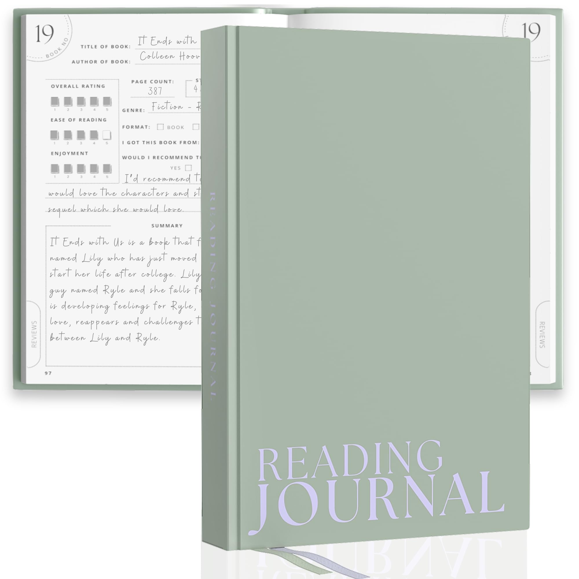 Amazon.com : Reading Journal For Book Lovers - Journals to Review 55 ...