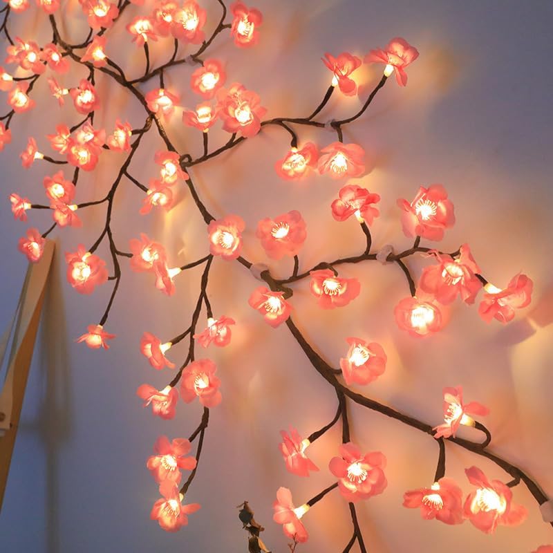Amazon.com: Cherry LED Tree Branch Lights for Wall, Led Cherry Blossom ...