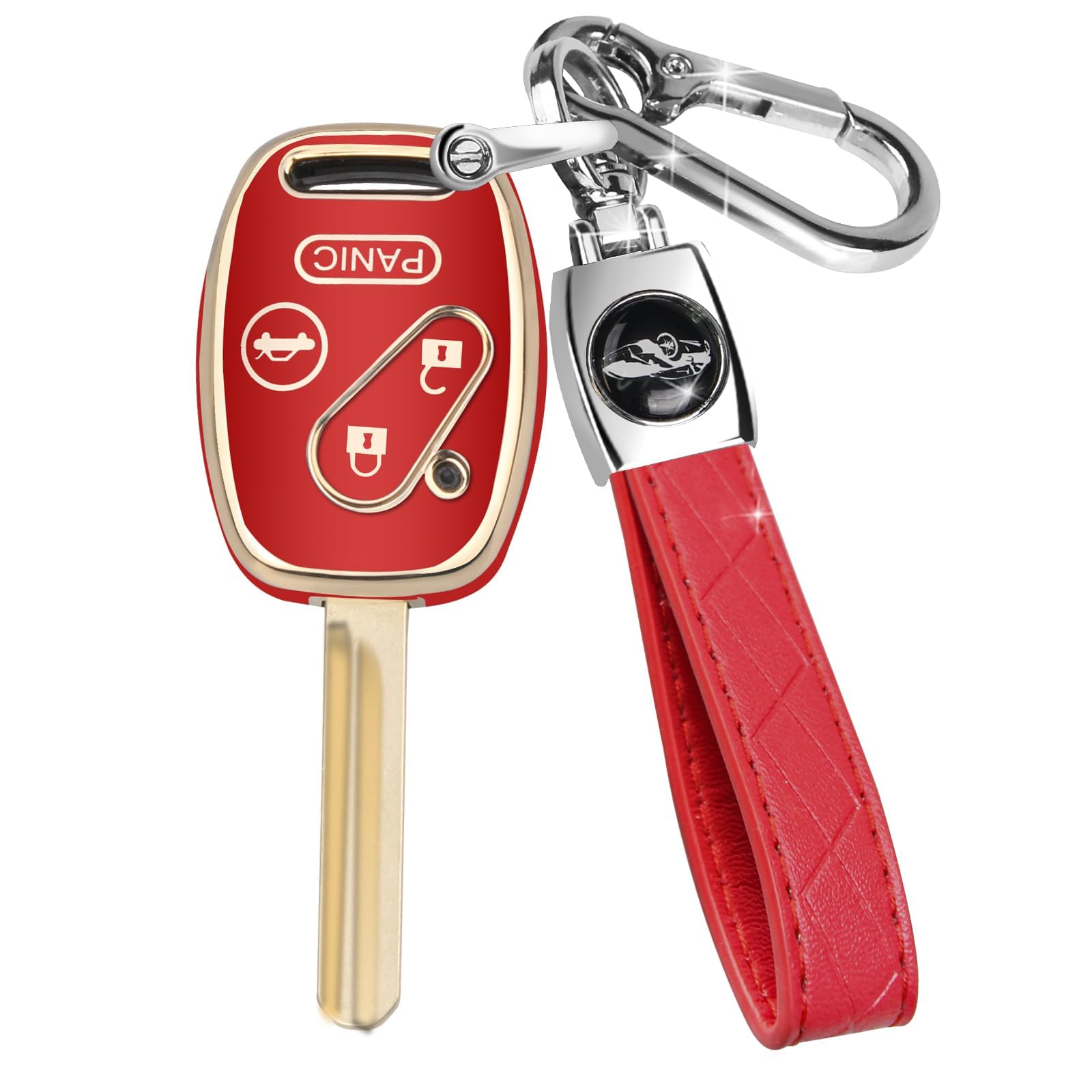 Amazon.com: MILD EAST for Honda Key Fob Cover with Keychain, Car Key ...