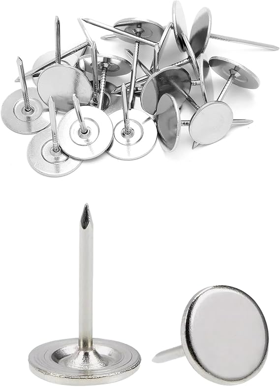 Amazon.com: Silver Heavy Duty Thumb Tacks, Extra Long Push Pins for ...