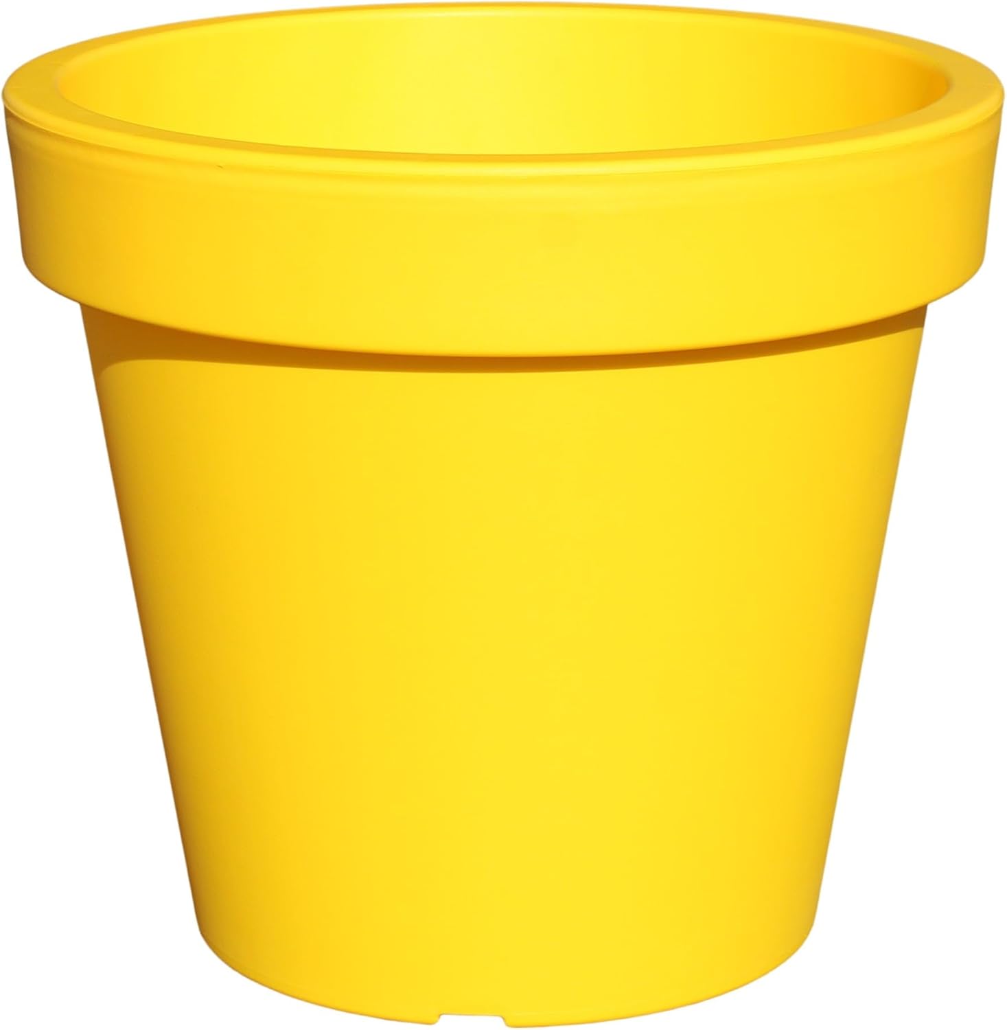 Planters Pride Aura 47.5cm ⌀ Large Plant Pot, Vibrant Yellow | Weather ...
