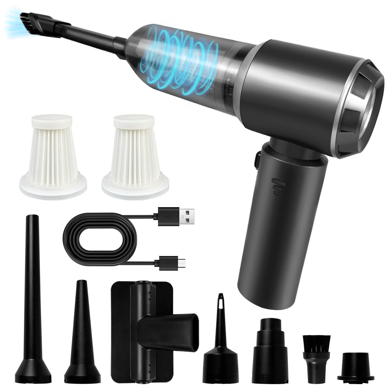 16000Pa Powerful Car Vacuum Cleaner, Car Vacuum Cleaner Cordless ...