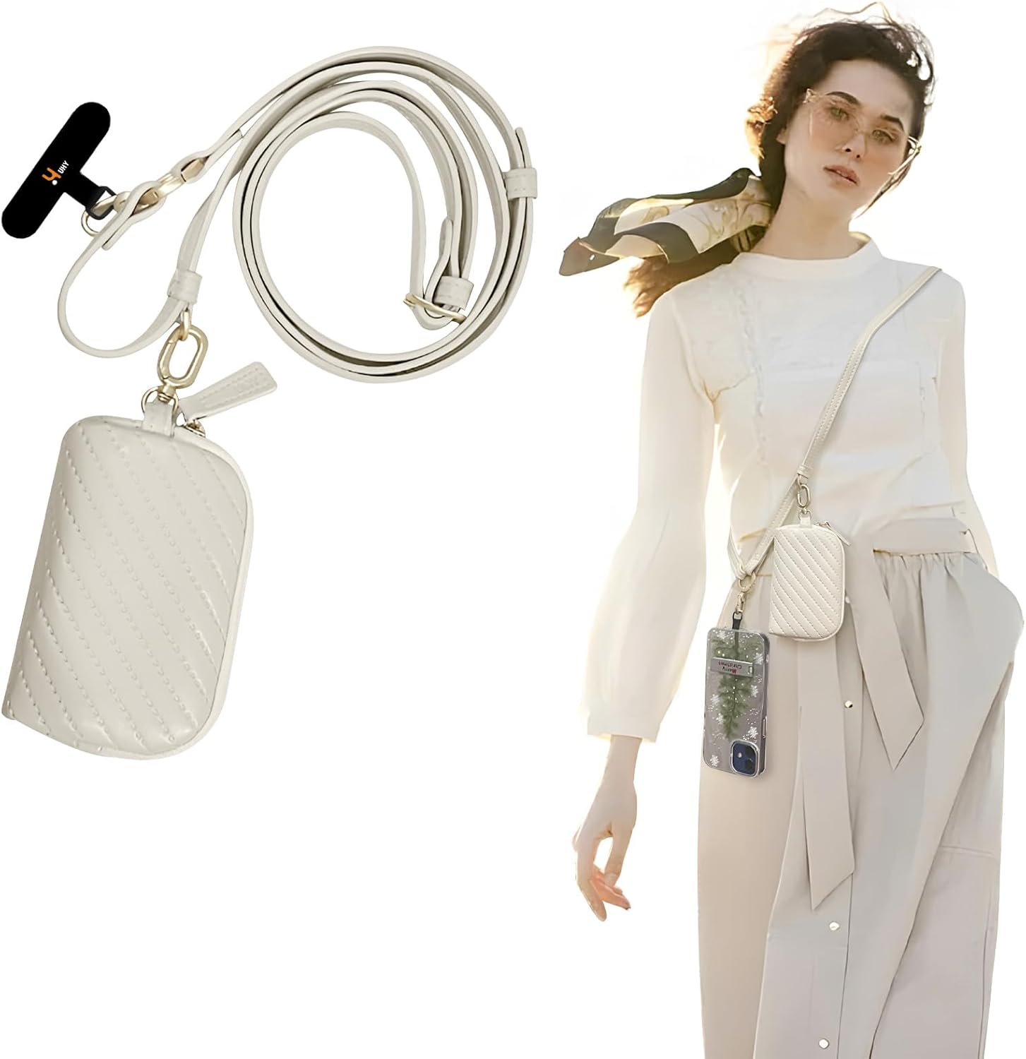 Amazon.com: Phone Strap Crossbody, 1× Leather Phone Strap,1× Phone ...