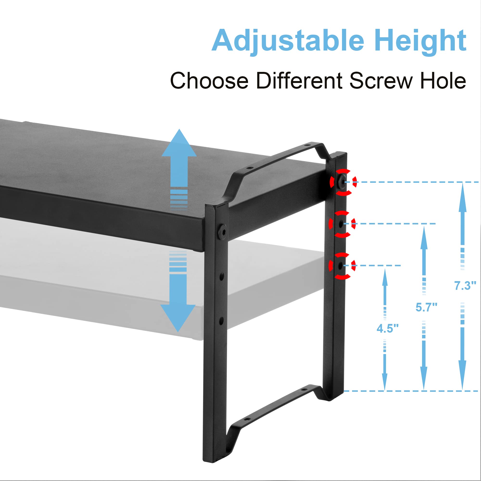 Snapklik.com : 2 Pack Expandable Cabinet Countertop Shelves, Stackable ...