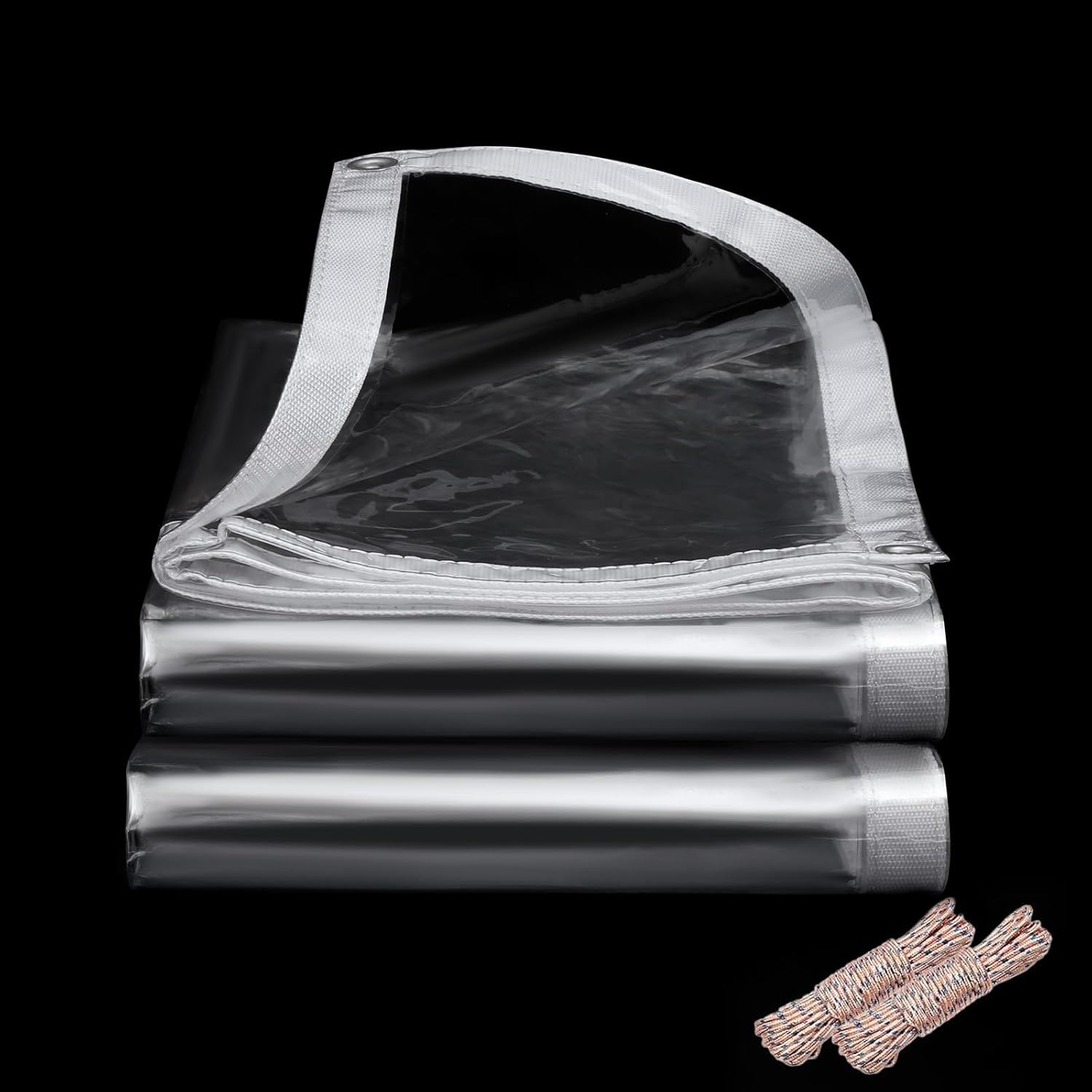 EASTARP 6'x6' 20Mil Heavy Duty Waterproof Clear Vinyl PVC Tarp,UV ...