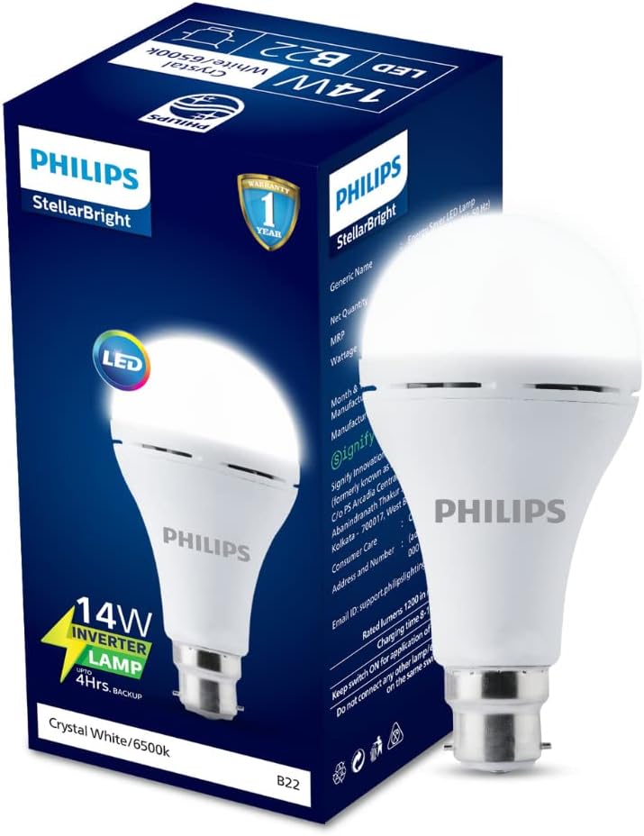 Buy PHILIPS 14W Emergency LED Bulb | Stellar Bright B22 Inverter LED ...