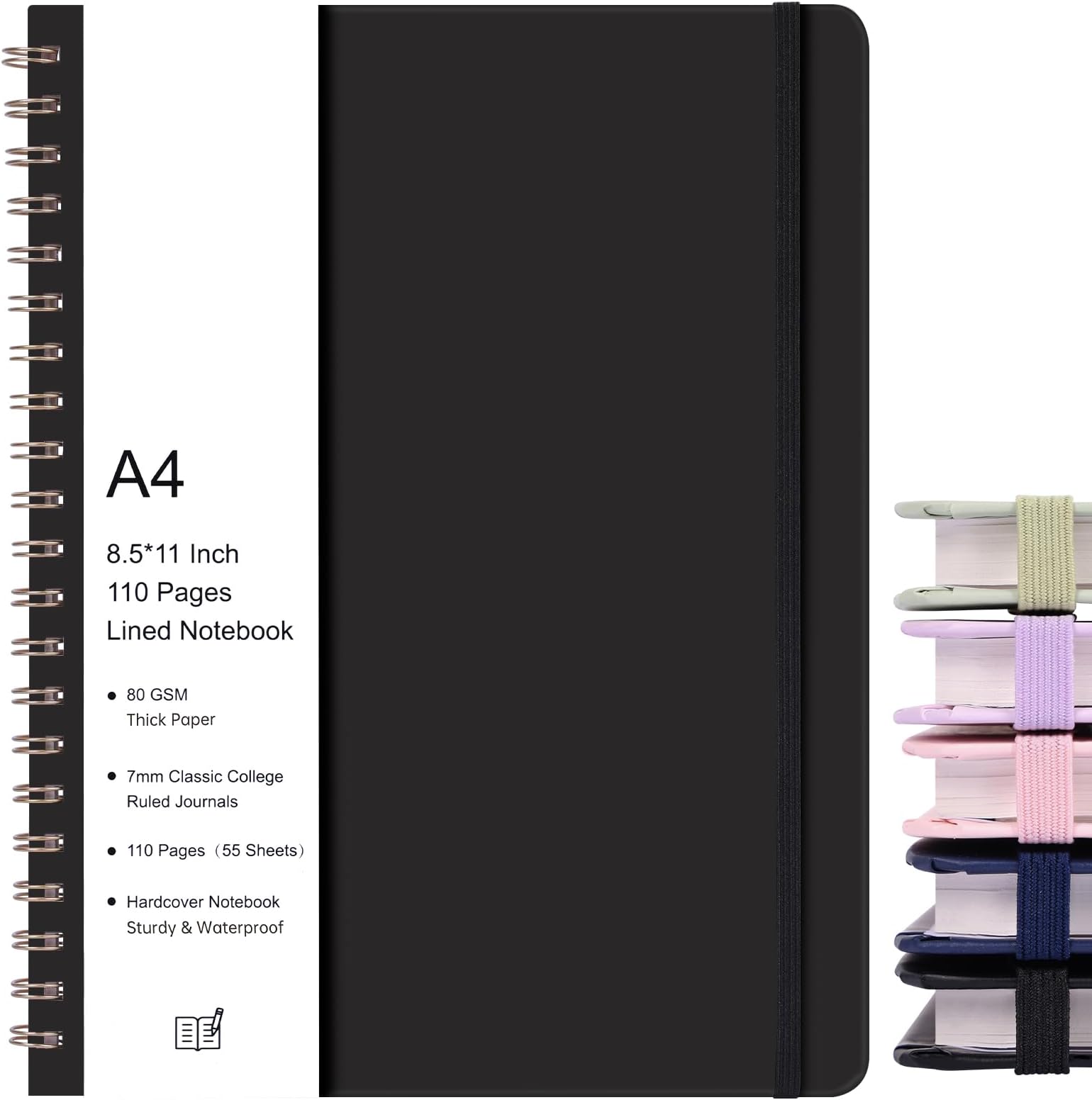 Amazon.com : Black n' Red Notebook, Business Journal, 11" x 8", 70 ...