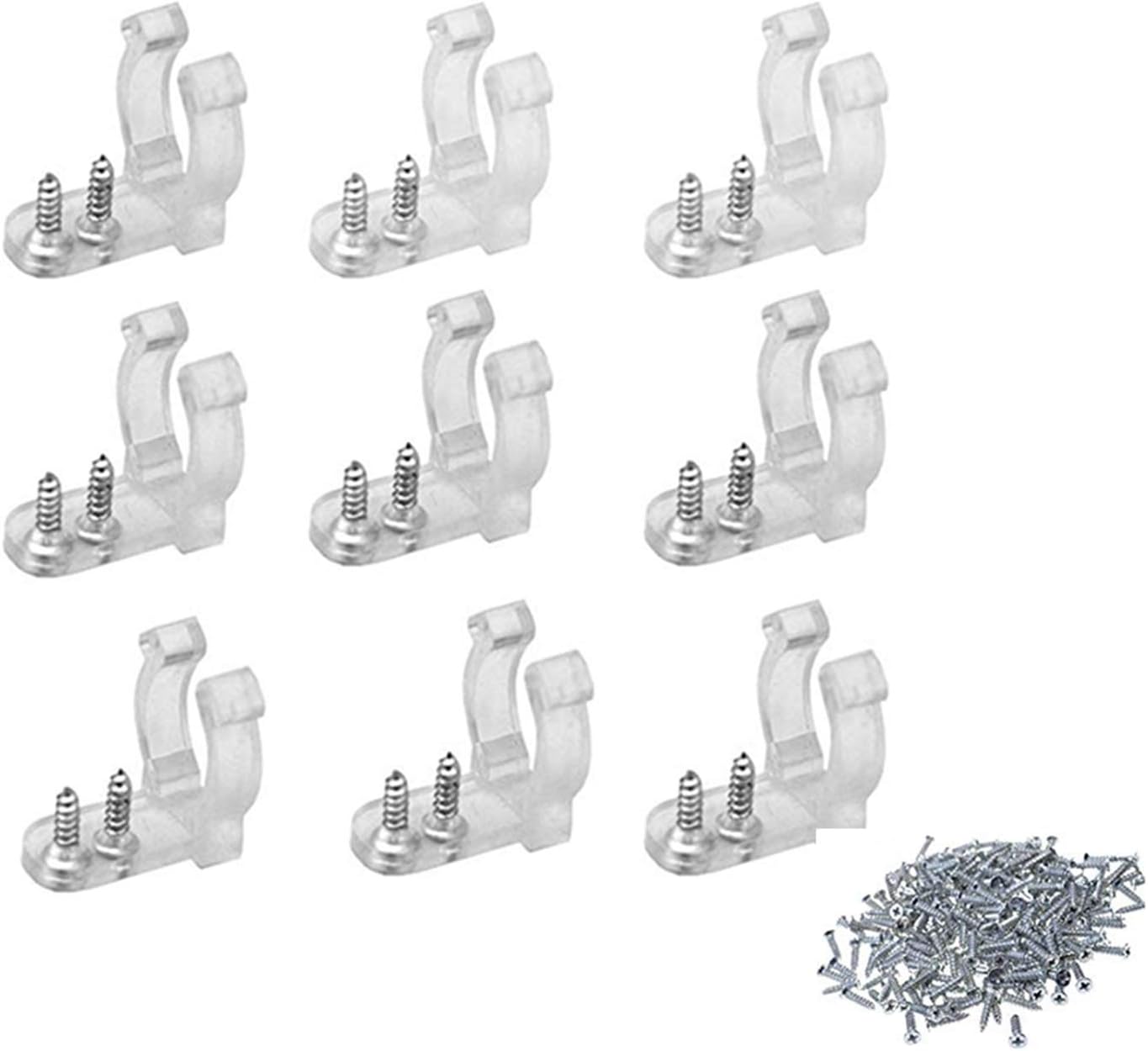 WUWYOUWL LED Rope Light Clip Bracket, 100Pcs Light Strip Clips with ...