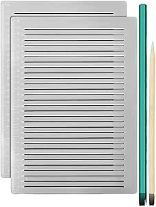 Amazon.com : Hubceuo 2 Pcs Plastic Straight Line Stencil Template for ...