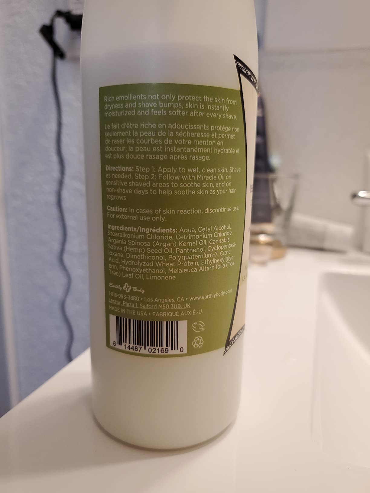 Amazon.com: Earthly Body Miracle Oil Shave Cream, 16 oz - Helps Reduce ...