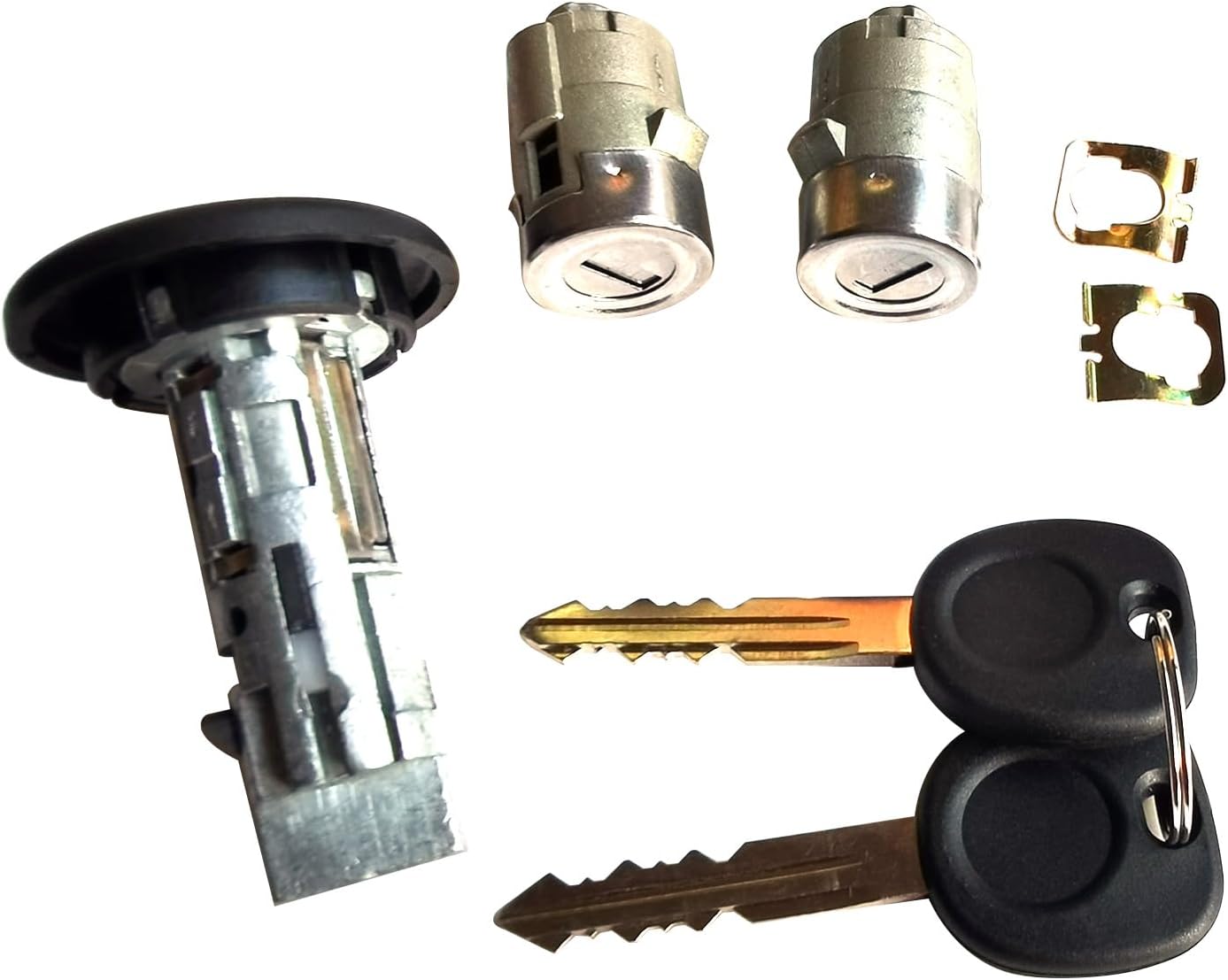 Amazon.com: Onthris Ignition Switch Lock Cylinder & Pair Front Door ...