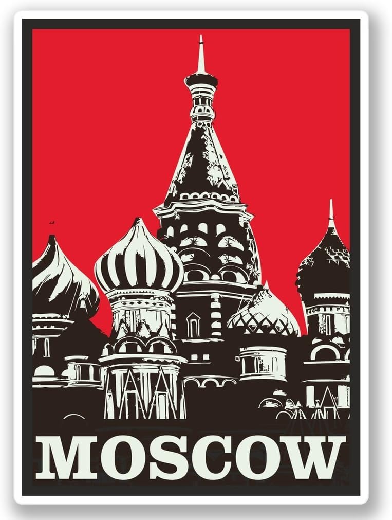 Amazon.com: 2 x 10cm/100mm Moscow Russia Window Cling Sticker Car Van ...
