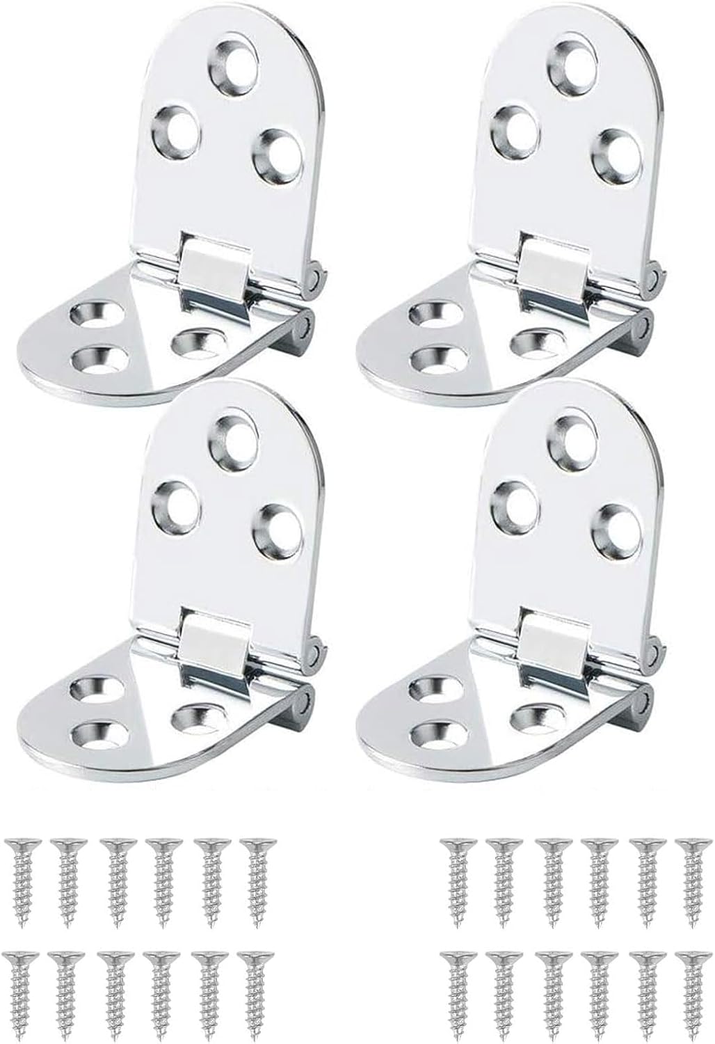 MaYuLa Flip Hinges - 4 Pcs Round Edge 180 Degree Zinc Alloy Folding ...